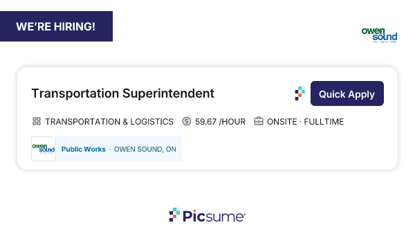 Transportation Superintendent @ Public Works | The City of Owen Sound