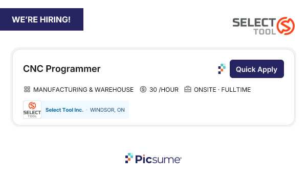 CNC Programmer @ Select Tool Inc. | Select Tool Inc.