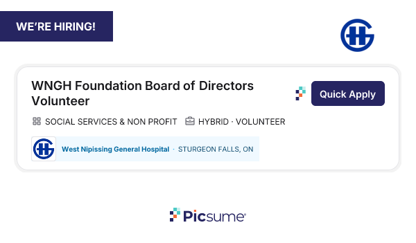 WNGH Foundation Board of Directors Volunteer @ West Nipissing General ...